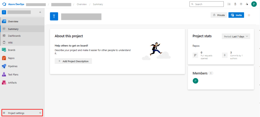 Azure DevOps Project Overview and Settings Access - Triveni